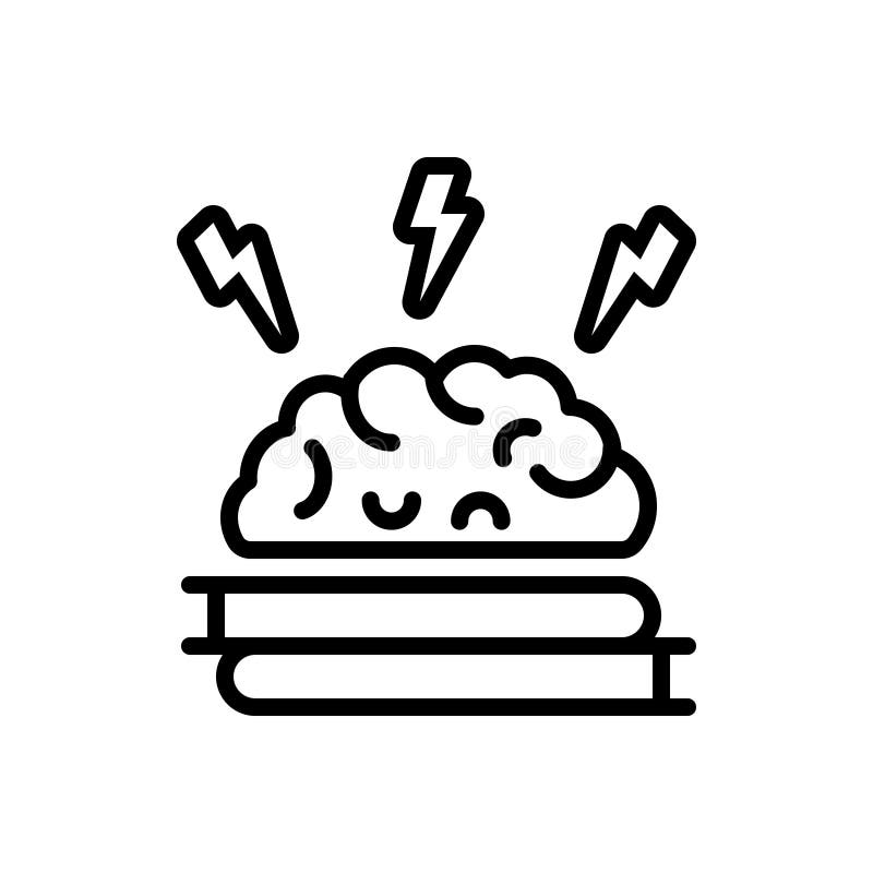 Black Line Icon for Brain Training, Brain and Training Stock Vector ...