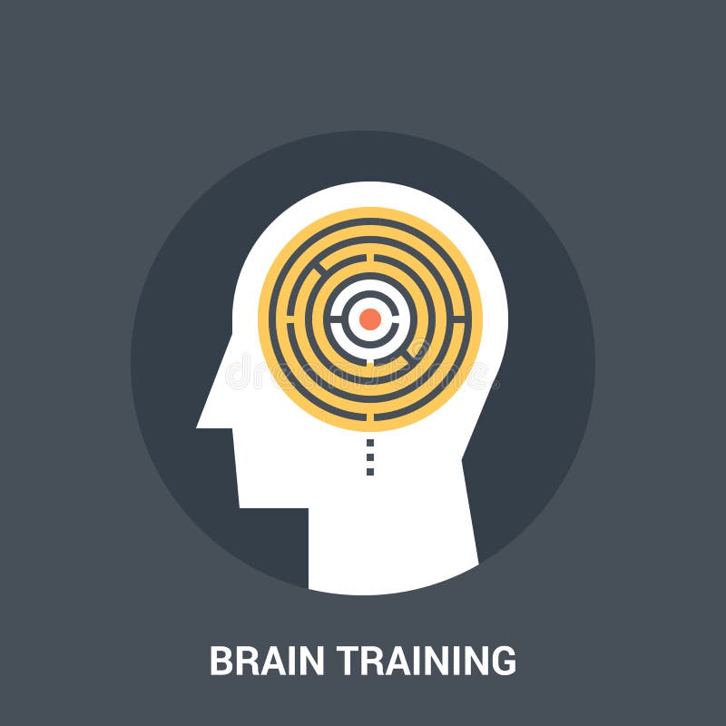 Brain Training Icon Concept Stock Vector - Illustration of graphic ...