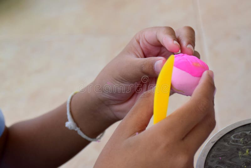 Brain Training To Develop Brain. and the Use of Fingers Stock Photo ...