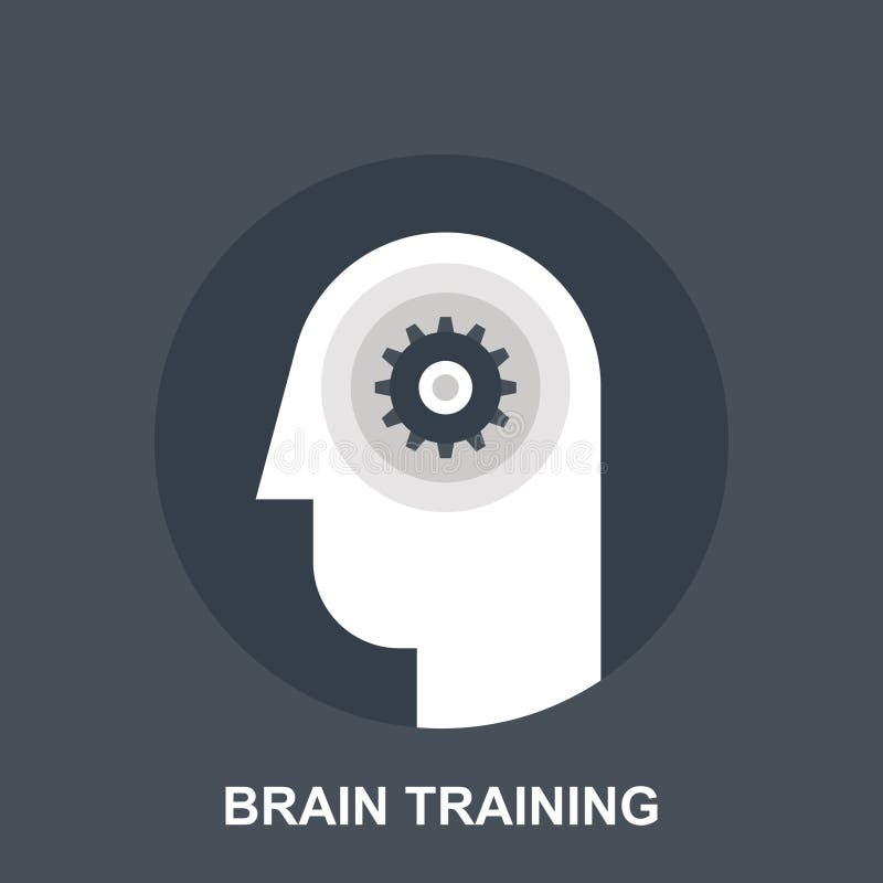 Brain Training Vector Illustration Concept Stock Vector - Illustration ...