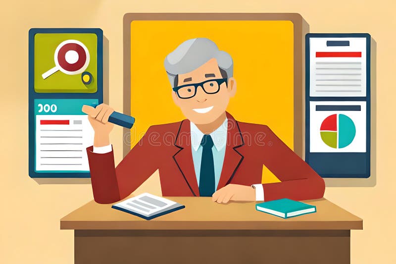 Brain Training on Yellow Background. Generative AI Stock Illustration ...