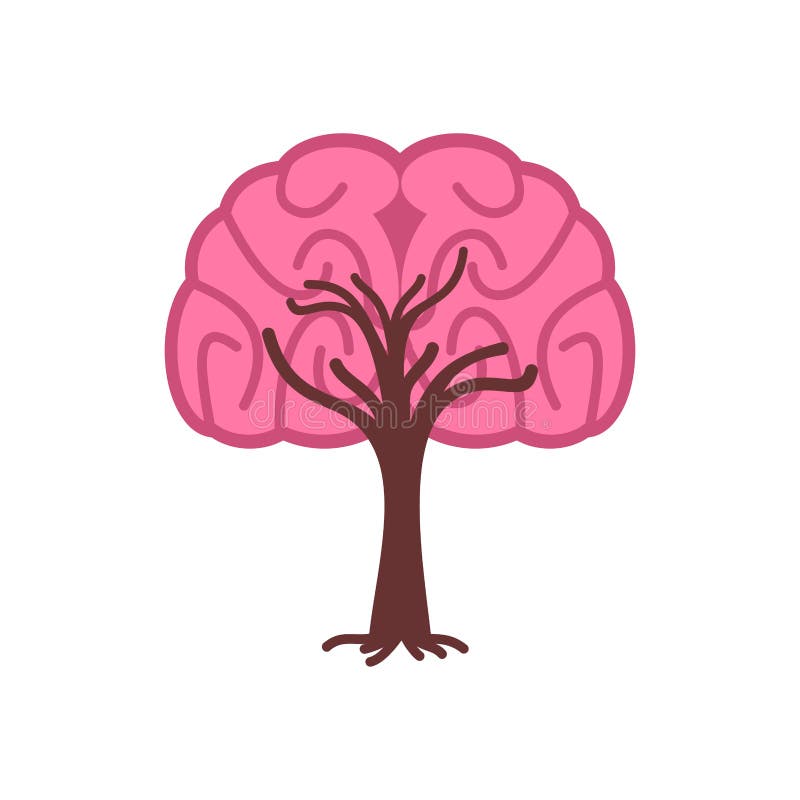 Brain Tree. Brains on a Tree Stock Vector - Illustration of learn ...