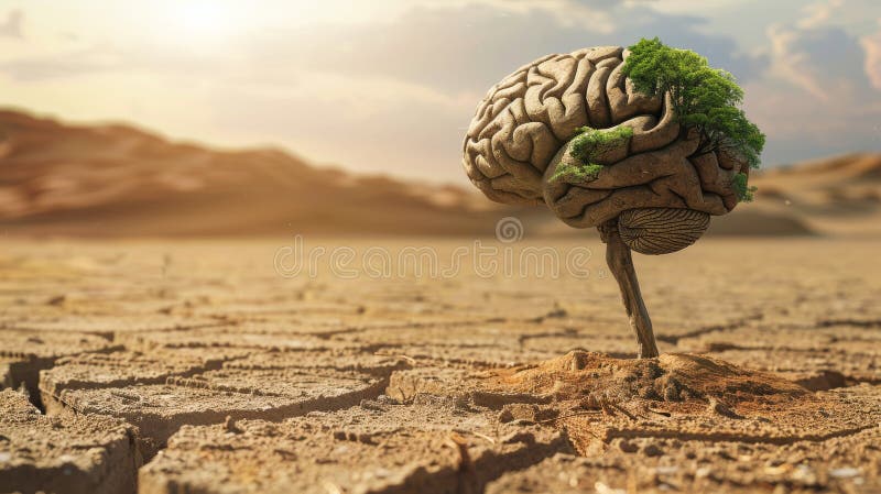 Brain Tree Concept of a Tree Growing in the Shape of a Human Brain ...