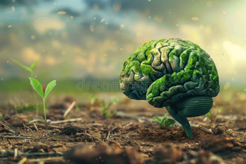 Brain Tree Concept of a Tree Growing in the Shape of a Human Brain ...