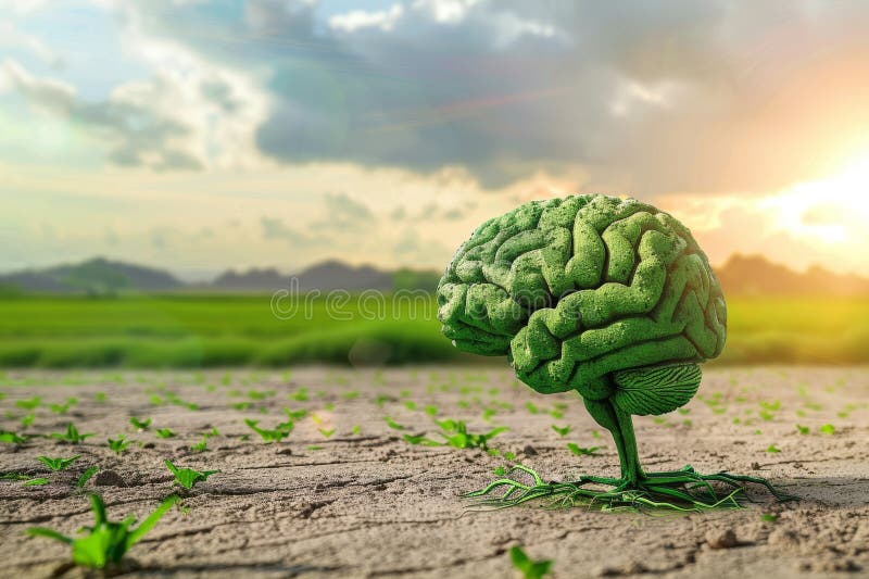 Brain Tree Concept of a Tree Growing in the Shape of a Human Brain ...