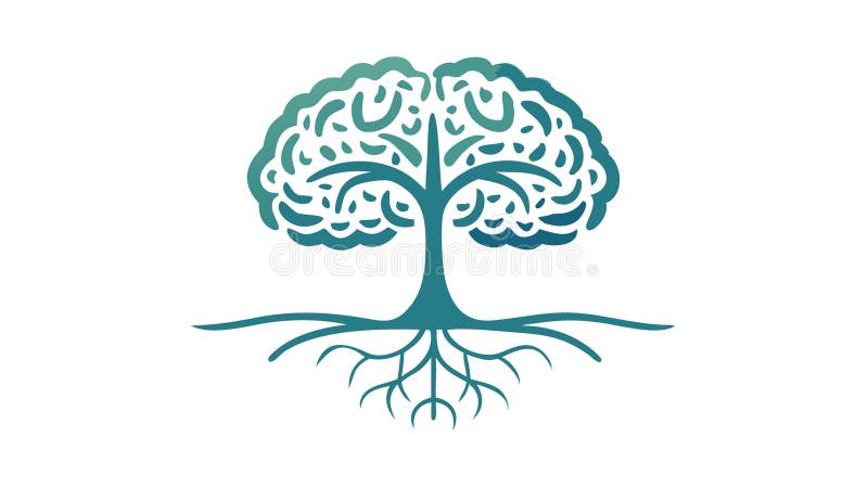 Brain Tree Design Icon: Mental Development Growth Vector Design ...