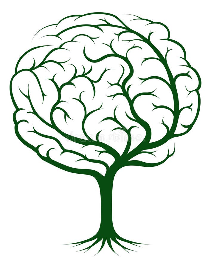 Brain tree illustration stock vector. Illustration of inspiration ...