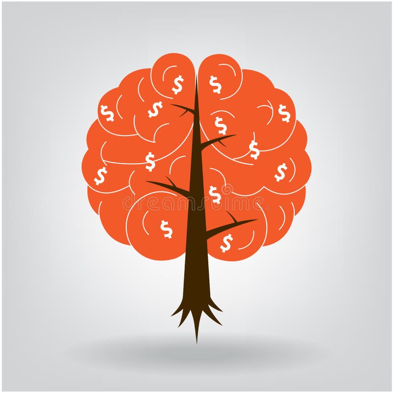 Brain Tree Illustration, Tree of Knowledge Stock Vector - Illustration ...