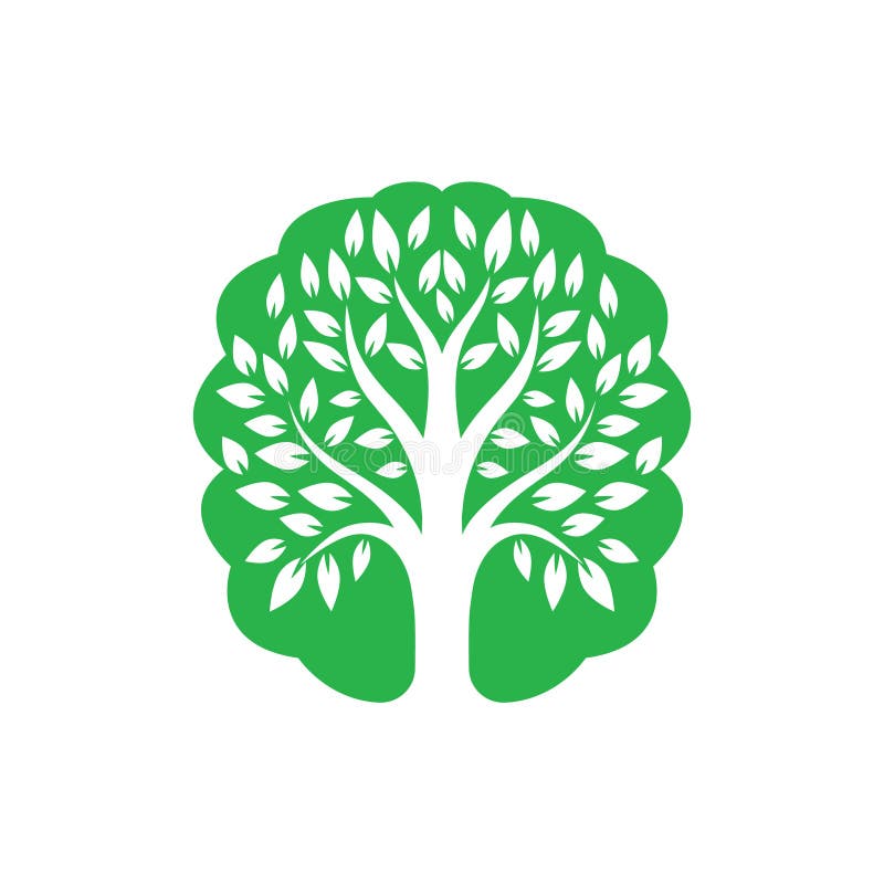 Brain Tree Logo Concept Design Stock Illustration - Illustration of ...