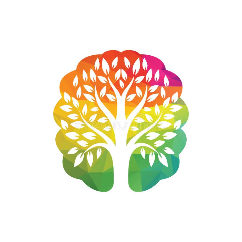 Brain Tree Logo Concept Design Stock Illustration - Illustration of ...