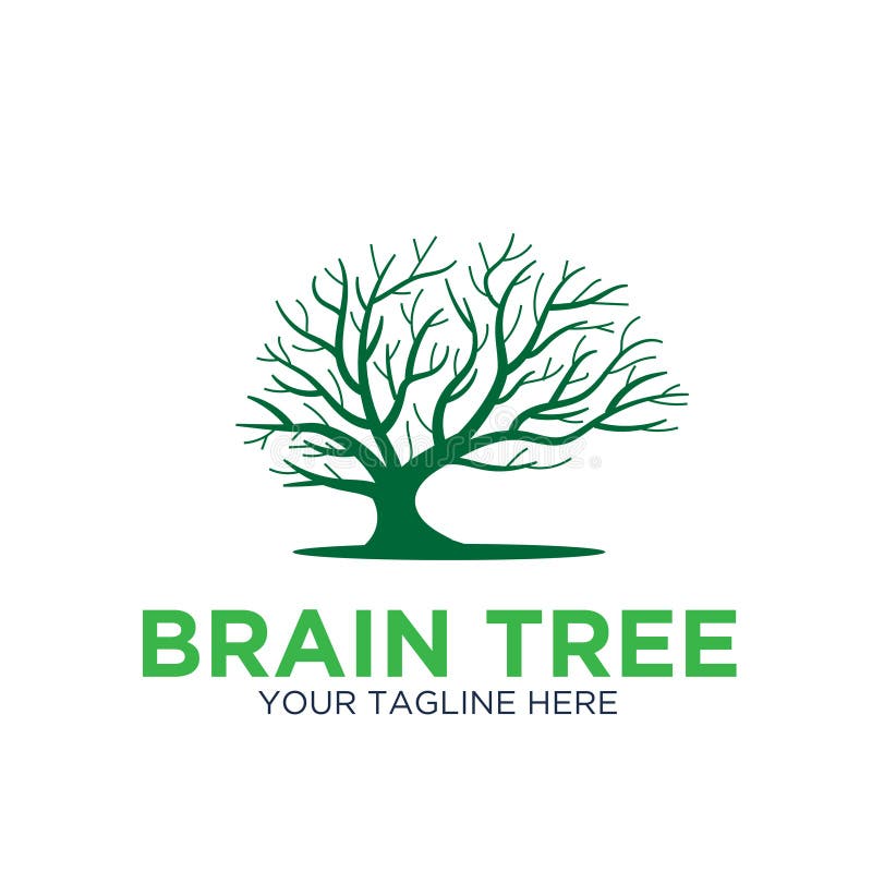 Brain tree logo designs stock vector. Illustration of intelligent ...
