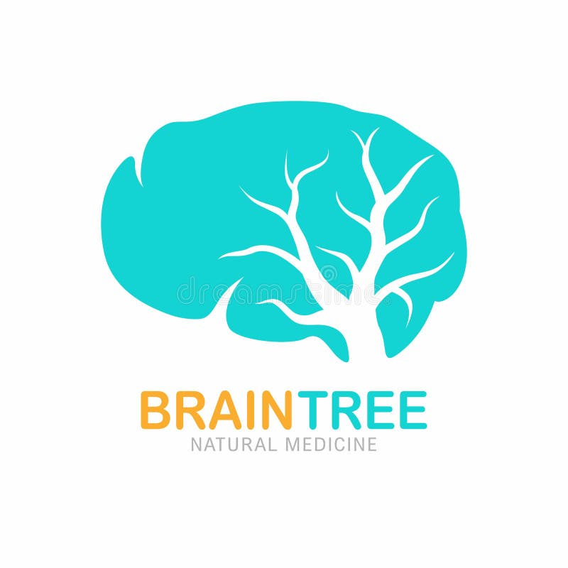 Brain Tree Nervous System Logo Symbol Vector Stock Vector ...