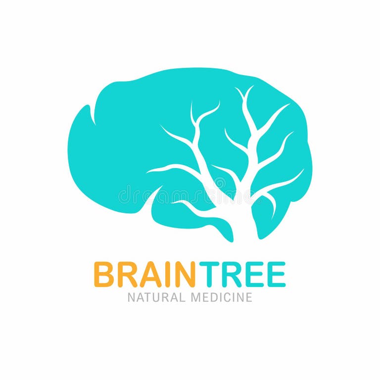 Brain Tree Nervous System Logo Symbol Vector Stock Vector ...