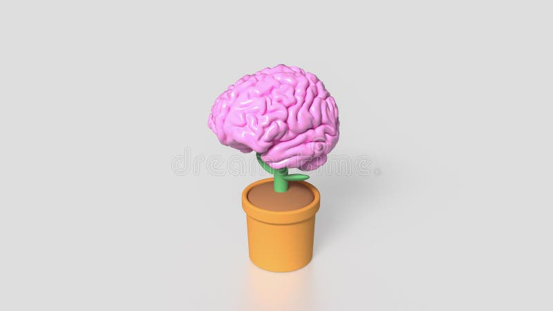 The Brain Tree in Plant for Business or Idea Concept 3d Rendering Stock ...
