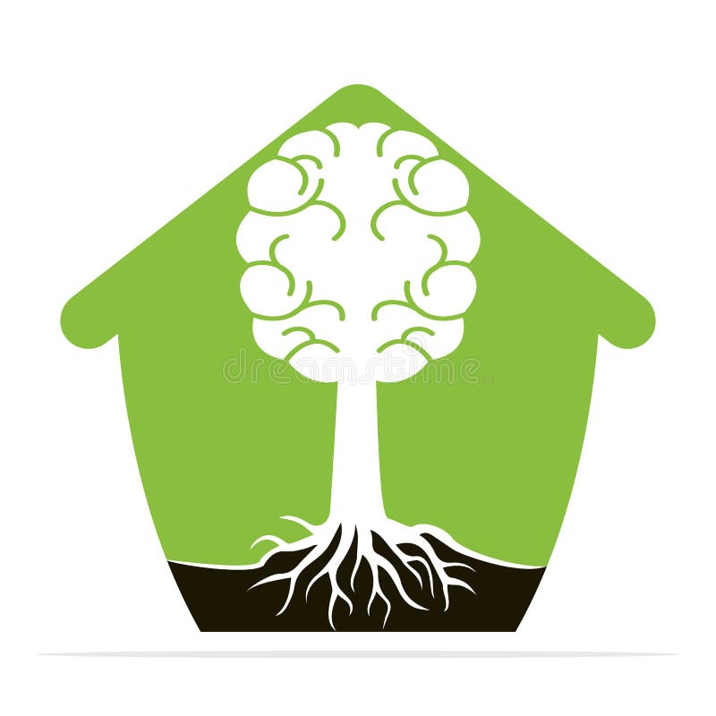 Brain Tree Roots Concept Design. Stock Vector - Illustration of ...