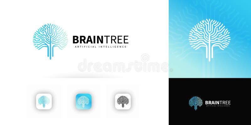 Brain Tree Symbol. Neural Connections, Growth. Abstract Technology ...