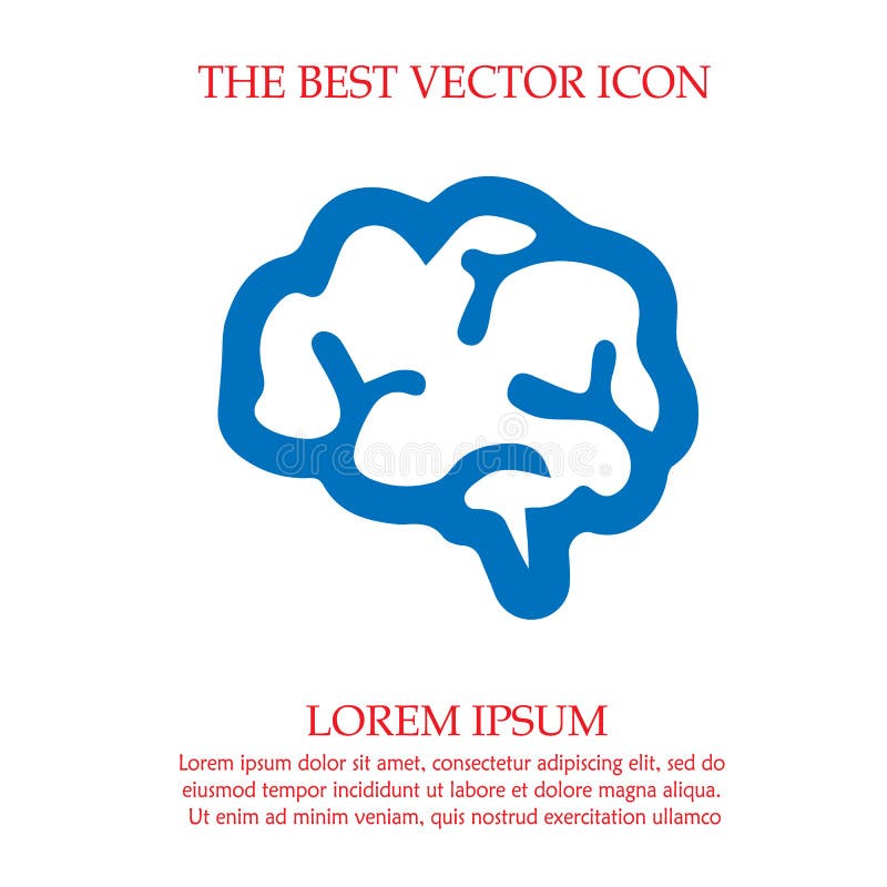 Brain Vector Icon Eps 10. Simple Isolated Illustration Stock Vector ...