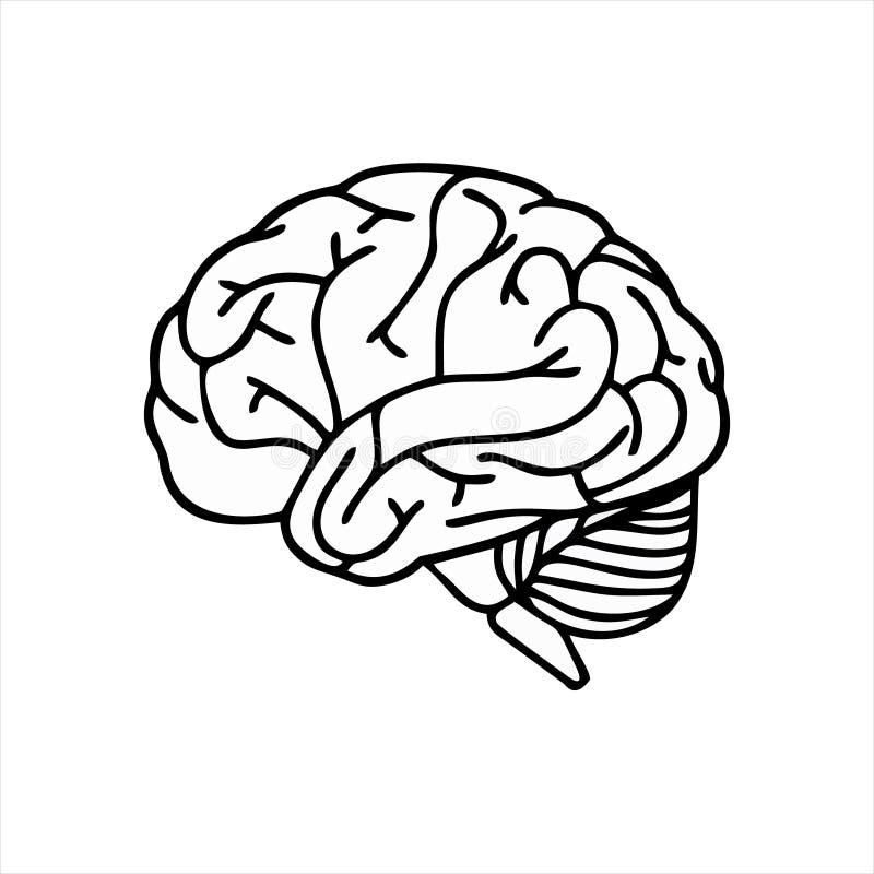 Brain Vector Icon Modern and Simple Flat Symbol for Web Site, Mobile ...