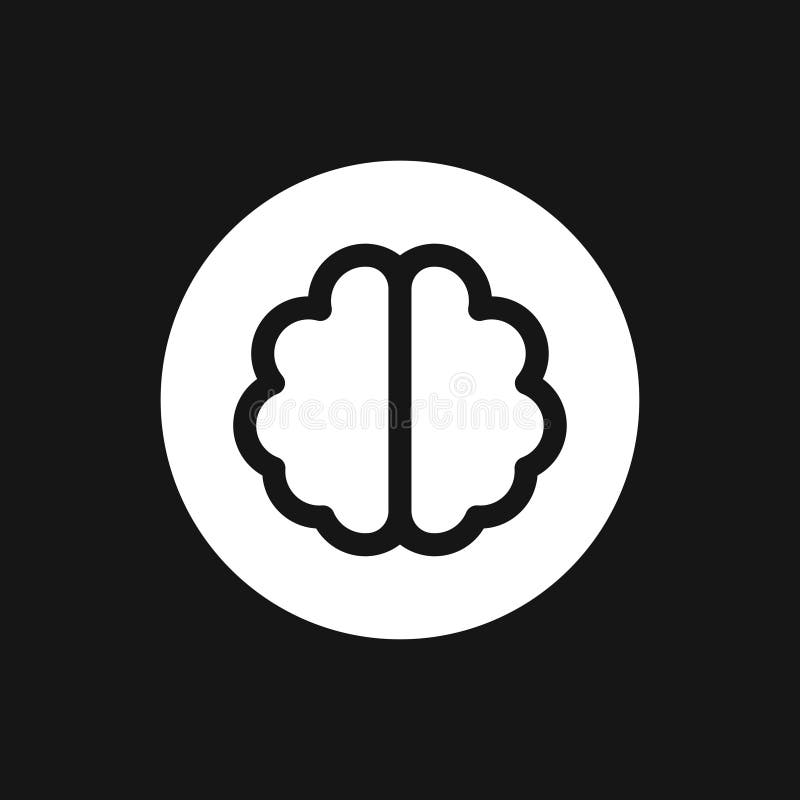 Brain Vector Icon. Simple Illustration Isolated on Background Stock ...