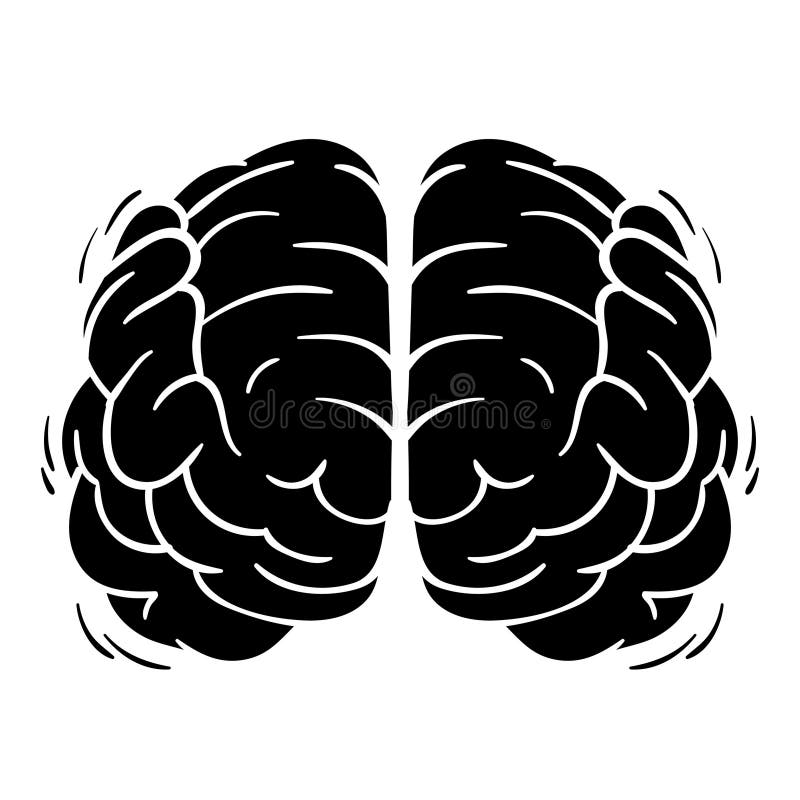 Brain vector. stock vector. Illustration of solid, brain - 271614740