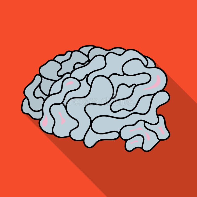 Brain in the Virtual Reality Icon in Black Style Isolated on White ...