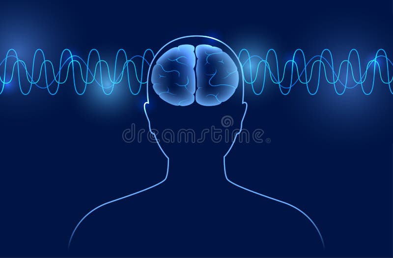 Brain wave 3D stock vector. Illustration of data, function - 233485314