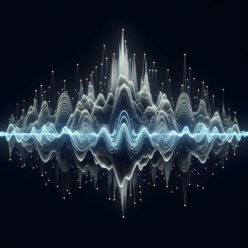 Brain Wave on Dark Background. Meditation, Relax, Neural Network ...