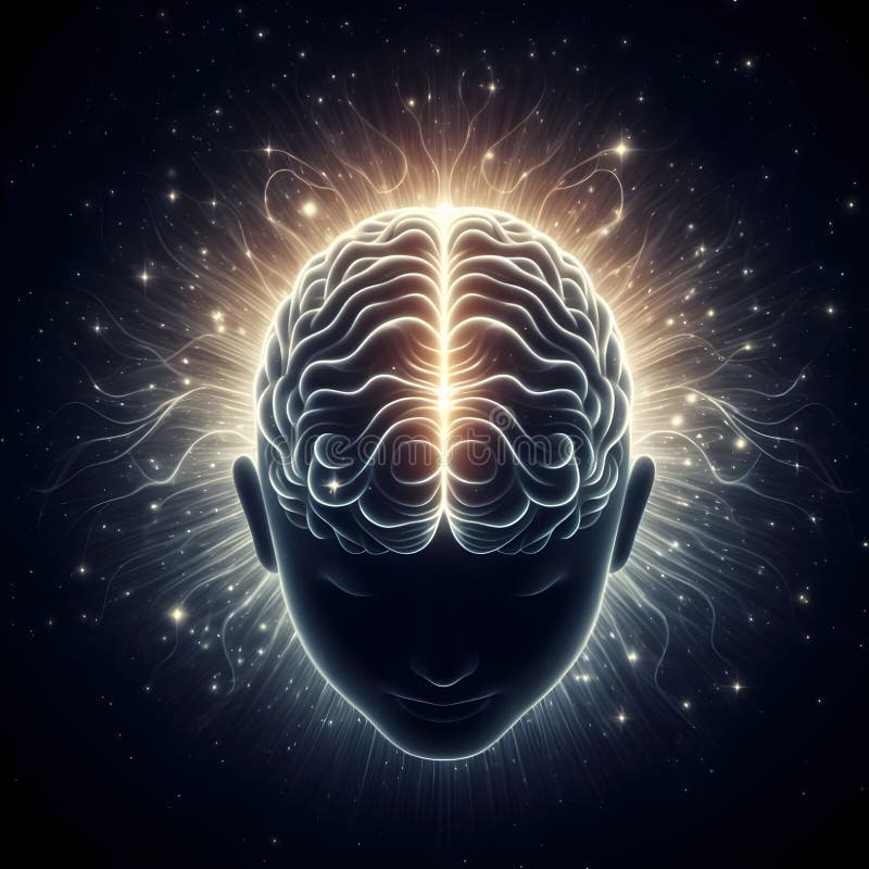 Brain Wave on Abtract Background. Meditation, Relax, Neural Network ...