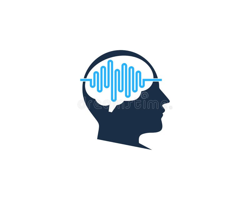 Brain Wave Icon Logo Design Element Stock Vector - Illustration of icon ...