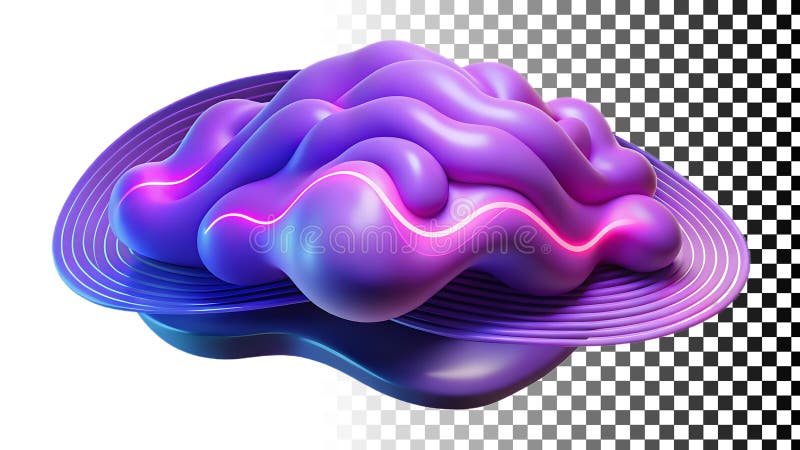 Brain Waves, Abstract Mind for Thought and Intelligence Themes Png ...