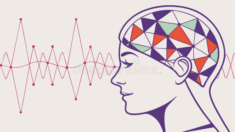 Brain Waves and Mind Illustration, Psychology and Thought Process ...