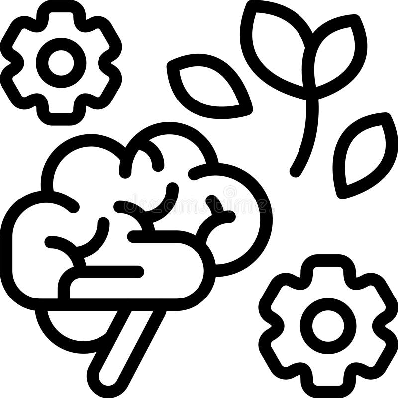 Brain Wellness Vector Icon stock vector. Illustration of wellbeing ...