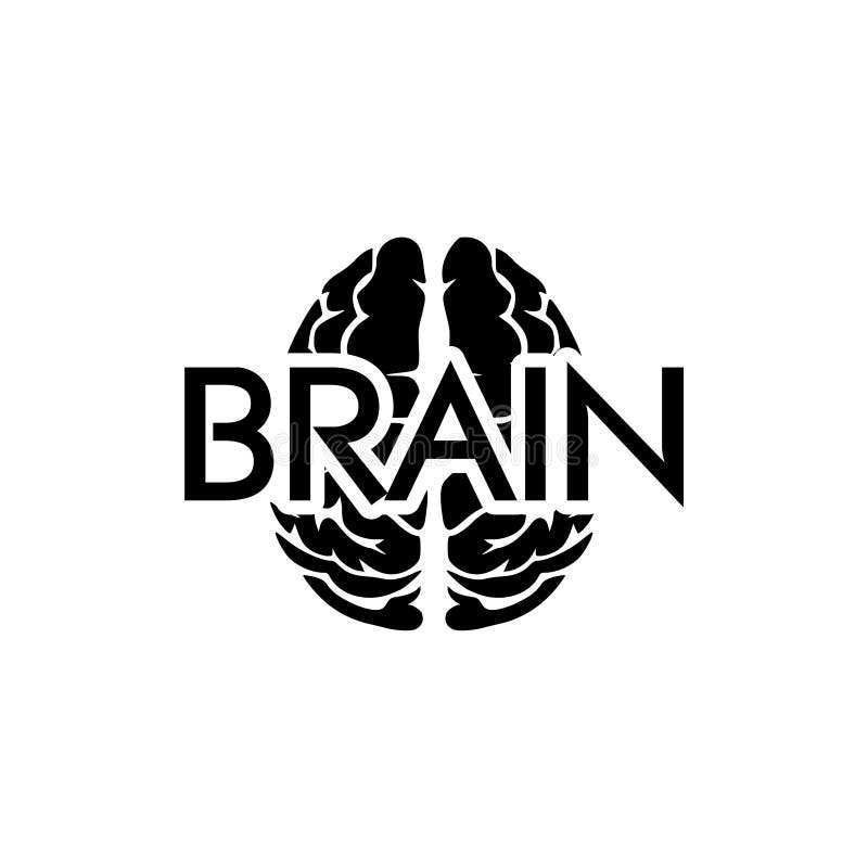 Brain Word Icon Isolated on White Background Stock Vector ...