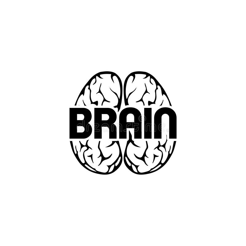 Brain Word Icon Isolated on White Background Stock Vector ...