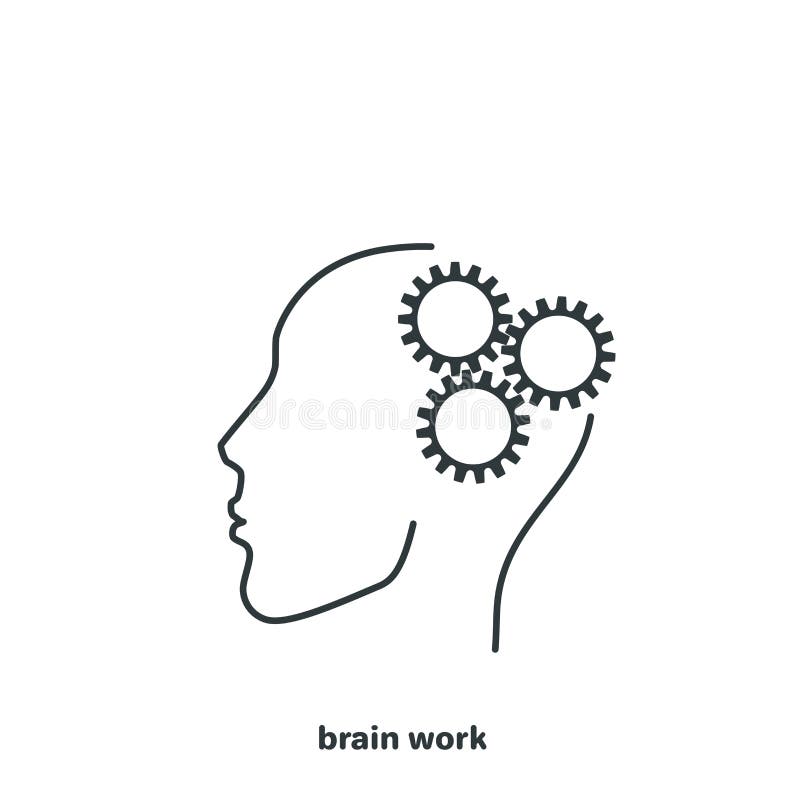 Brain work stock vector. Illustration of idea, vector - 185684288