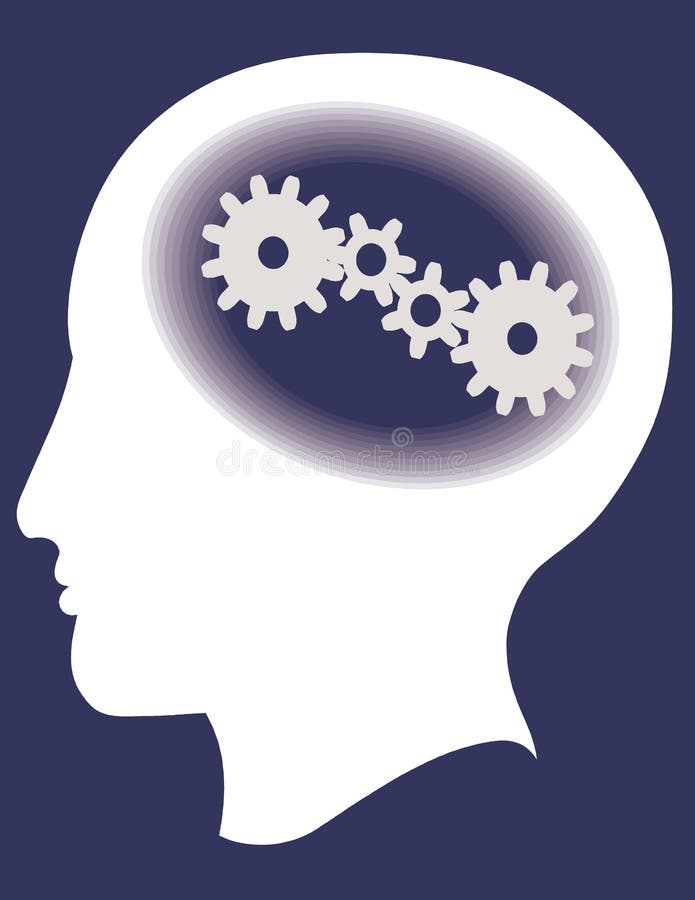 Brain clockwork stock vector. Illustration of concept - 6279419