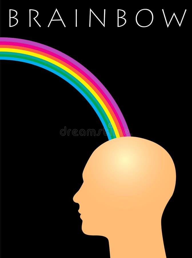 Brainbow van creativiteit vector illustratie. Illustration of ...