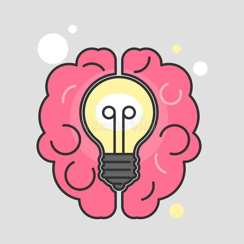 Glowing Electric Light Bulb Inside a Human Brain. Creative Ideas ...