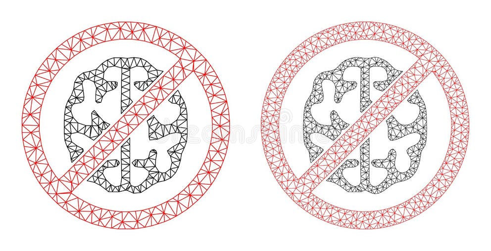 Brainless Icons - Vector Polygonal Mesh Stock Vector - Illustration of ...