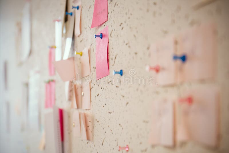 Brainstorm board post it editorial stock photo. Image of arranged ...