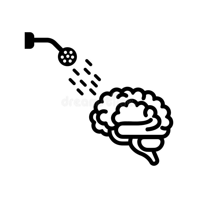 Brainstorm, Brainwash, Clean Icon. Black Vector Graphics Stock ...