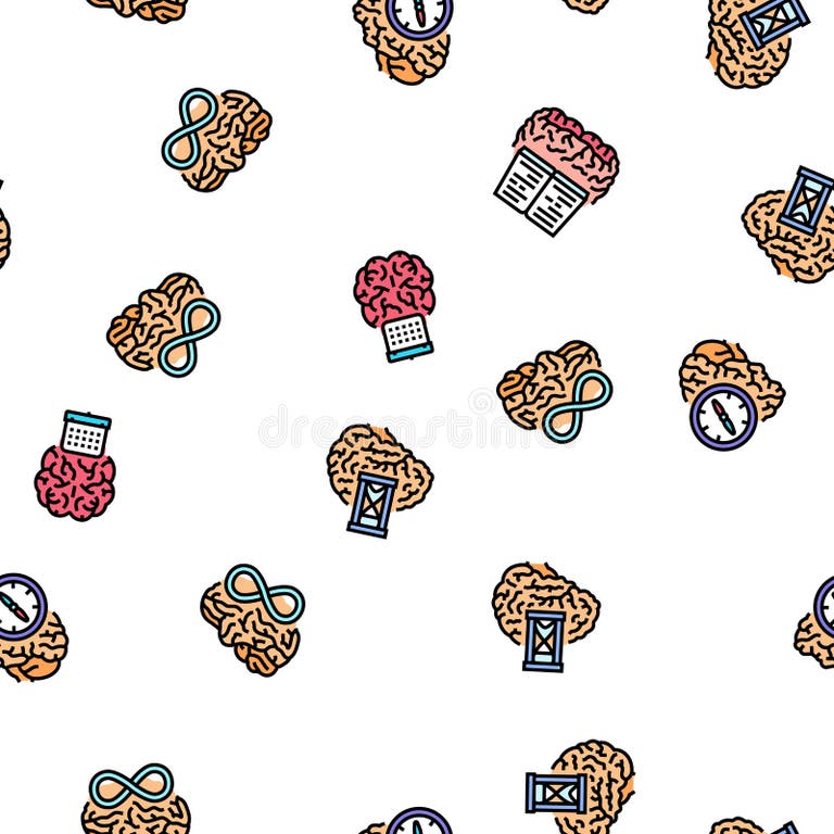 Brainstorm Business Team Think Seamless Pattern Vector Stock Vector ...