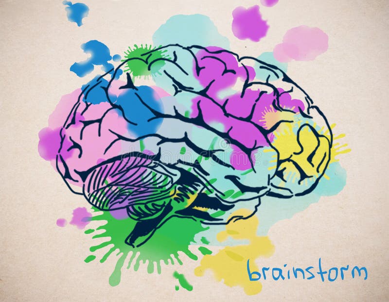 Brainstorm concept stock illustration. Illustration of invention - 81932836