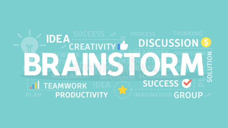 Brainstorm Concept Illustration. Stock Vector - Illustration of banner ...
