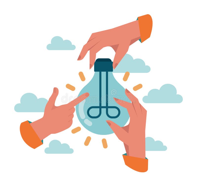 Brainstorm Concept. New Idea Generation in Teamwork Discussion Stock ...