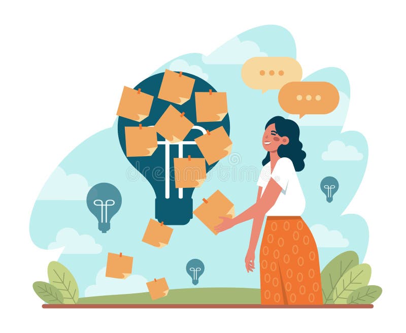 Brainstorm Concept. New Idea or Problem Solution Generation Stock ...