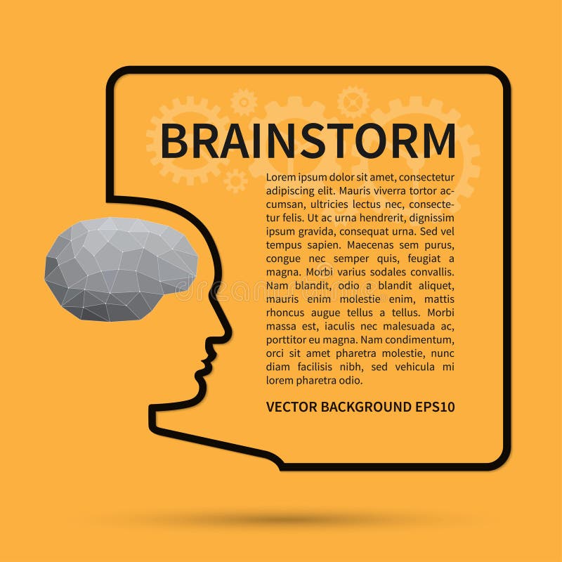Brainstorm, Creative Thinking Background Concept Stock Vector ...
