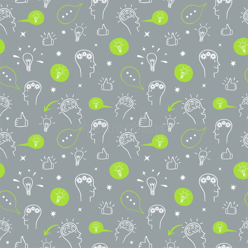 Brainstorm Doodle Elements Big Set Stock Vector - Illustration of green ...