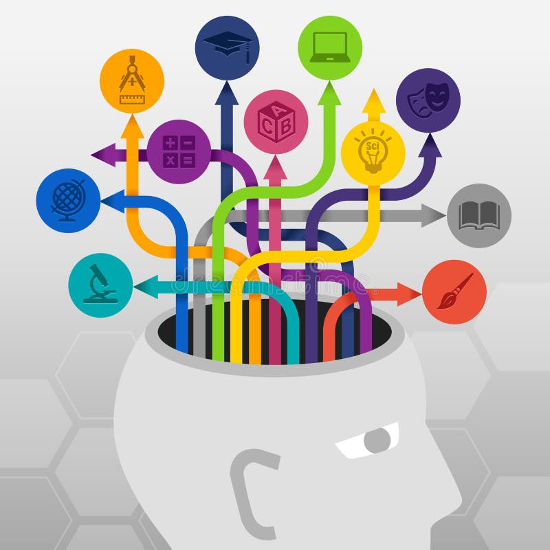 Creative thinking brain stock illustration. Illustration of brilliant ...