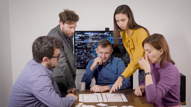 Brainstorm. in the Frame are the Hands of Designers and Layouts of the ...